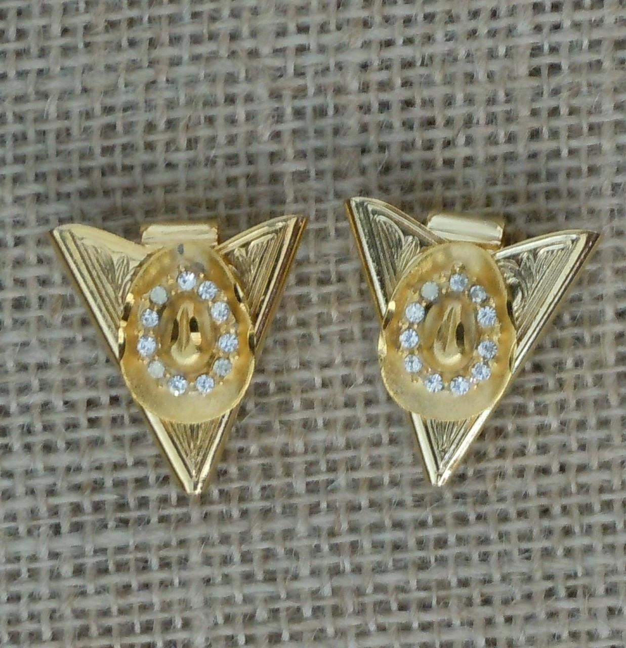 CT9048G Gold Cowboy Hat Collar Tips with Rhinestones - Brantleys ...