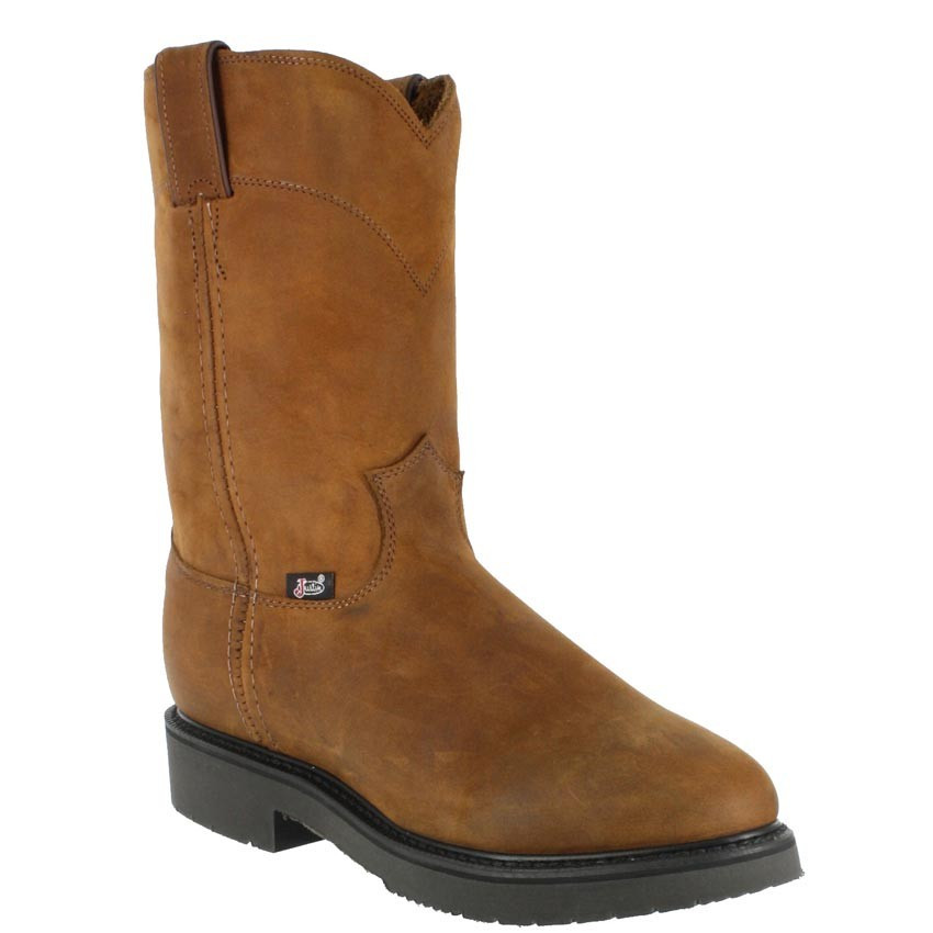 4760 Mens Justin Conductor Pull On Workboot Aged Bark - Brantleys ...