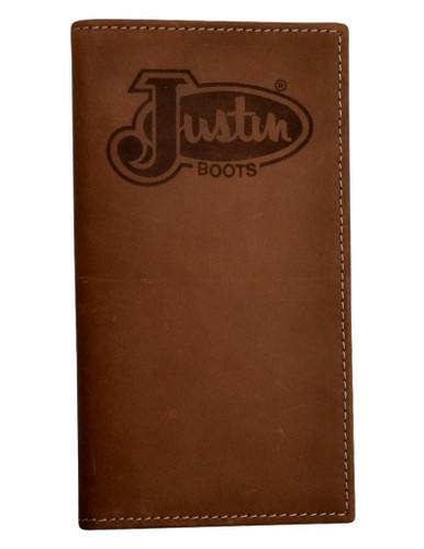 WJB302 Justin Western Wallet Mens Rodeo Logo Emblem Leather Tan ...