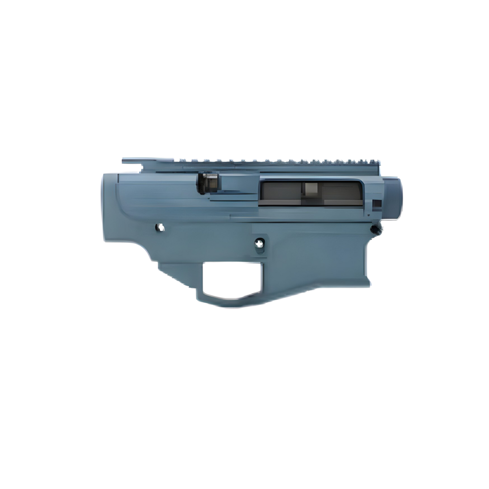 AR-10 Upper & Lower Receiver Set - Titanium Blue (Ejection Port Cover+ ...