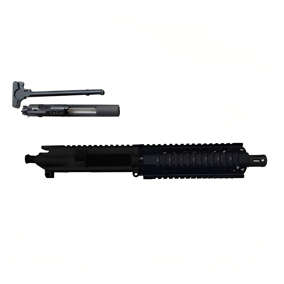 AR-15 UPPER ASSEMBLY,, 7.5″ STAINLESS BARREL, 7″ QUAD RAIL