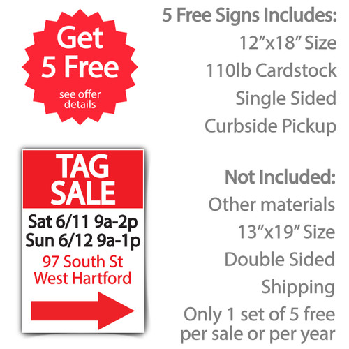 Custom Tag Sale Sign - WeHa Print