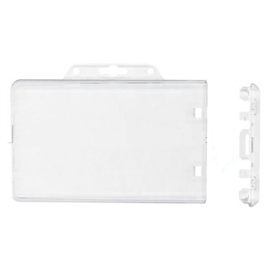 Rigid Locking Horizontal Badge Holder - Scrub Pocket