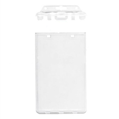 Rigid Locking Vertical Badge Holder - Scrub Pocket