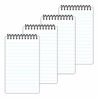 Set of four 3x5" Replacement Notepads - Scrub Pocket
