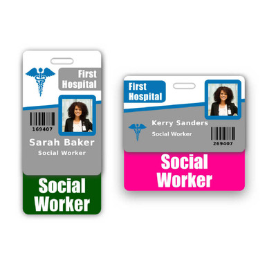 Social Worker Badge Buddy - Scrub Pocket