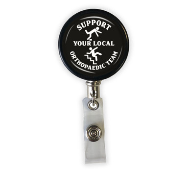 Support Your Local Orthopaedic Heavy Duty Steel Cord Badge Reel - Scrub ...