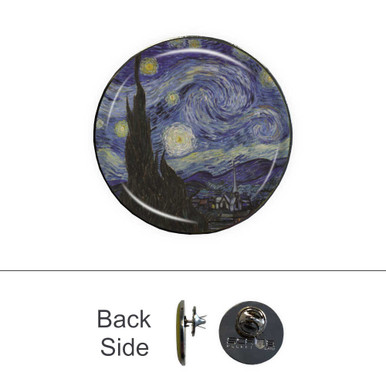 Van Gogh Starry Night Pin - Scrub Pocket