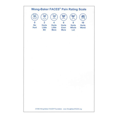 Wong-Baker FACES™ Pain Rating Scale Notepad - Scrub Pocket