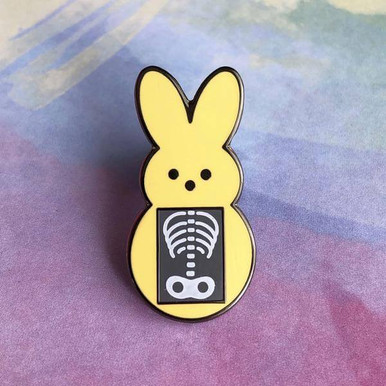 Yellow X-Ray Peep Pin - Scrub Pocket