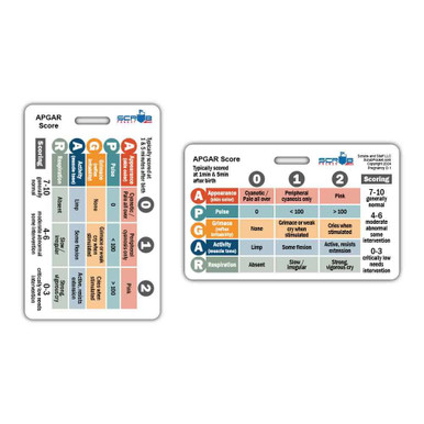APGAR & Labor Stages Badge Card - Scrub Pocket
