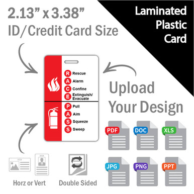 Custom Badge Sized Plastic Card - Scrub Pocket