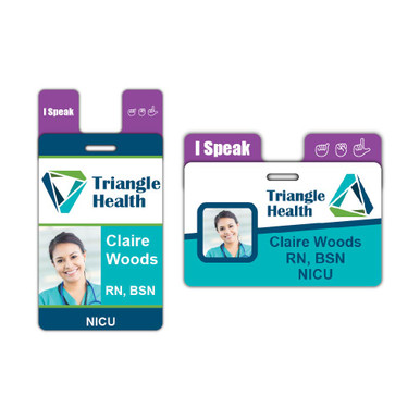 I Speak ASL Badge Buddy Topper - Scrub Pocket