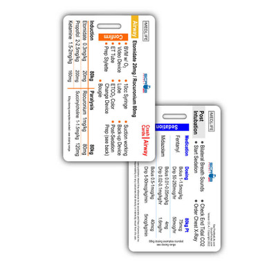 Airway Crash Card Badge Card - Scrub Pocket