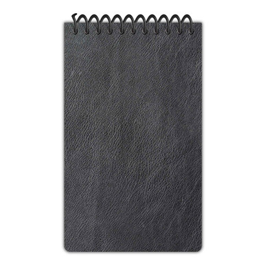 Black Leather Pattern Heavy Duty 3x5 Notepad - Scrub Pocket