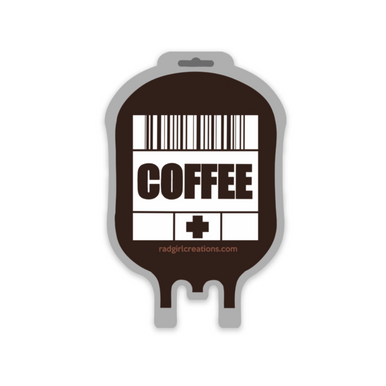 Coffee IV Stat Decal - Scrub Pocket