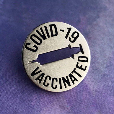 Covid-19 Vaccinated Pin - Scrub Pocket