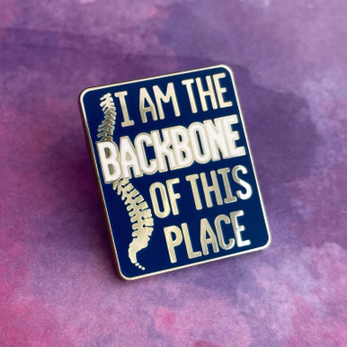 I am the Backbone Pin - Scrub Pocket