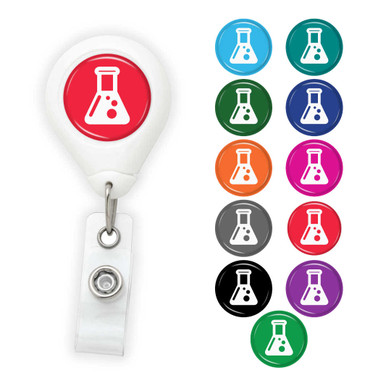 Lab Beaker Badge Reel - Scrub Pocket