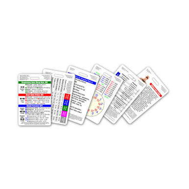 Mini EMT / First Responder Set Badge Cards - 6 cards - Scrub Pocket