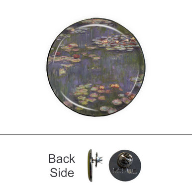 Monet Water Lilies Pin - Scrub Pocket