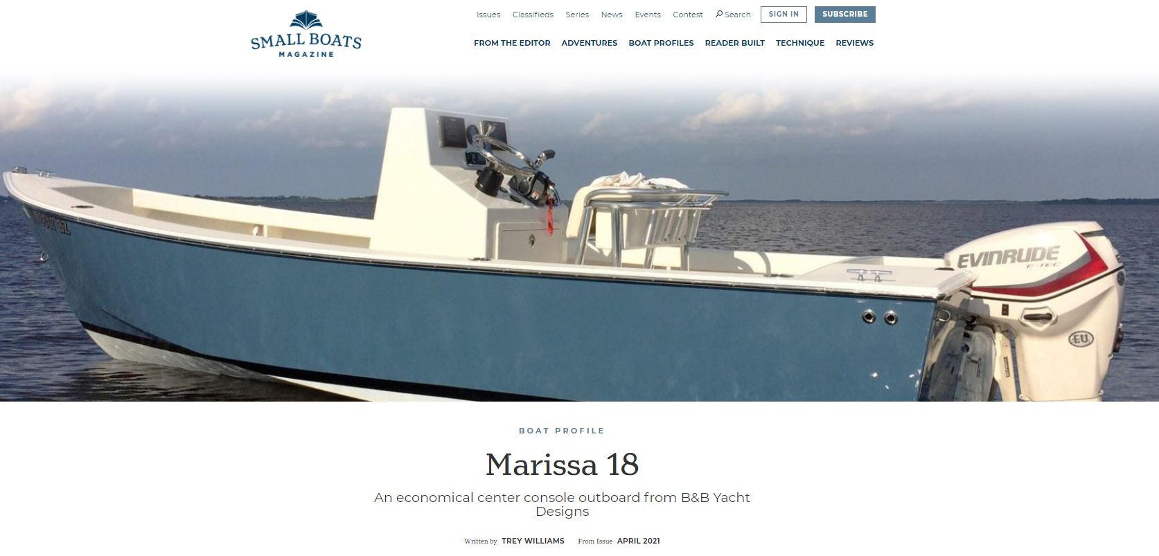 See what our builder are saying: Marissa 18 - B&B Yacht Designs