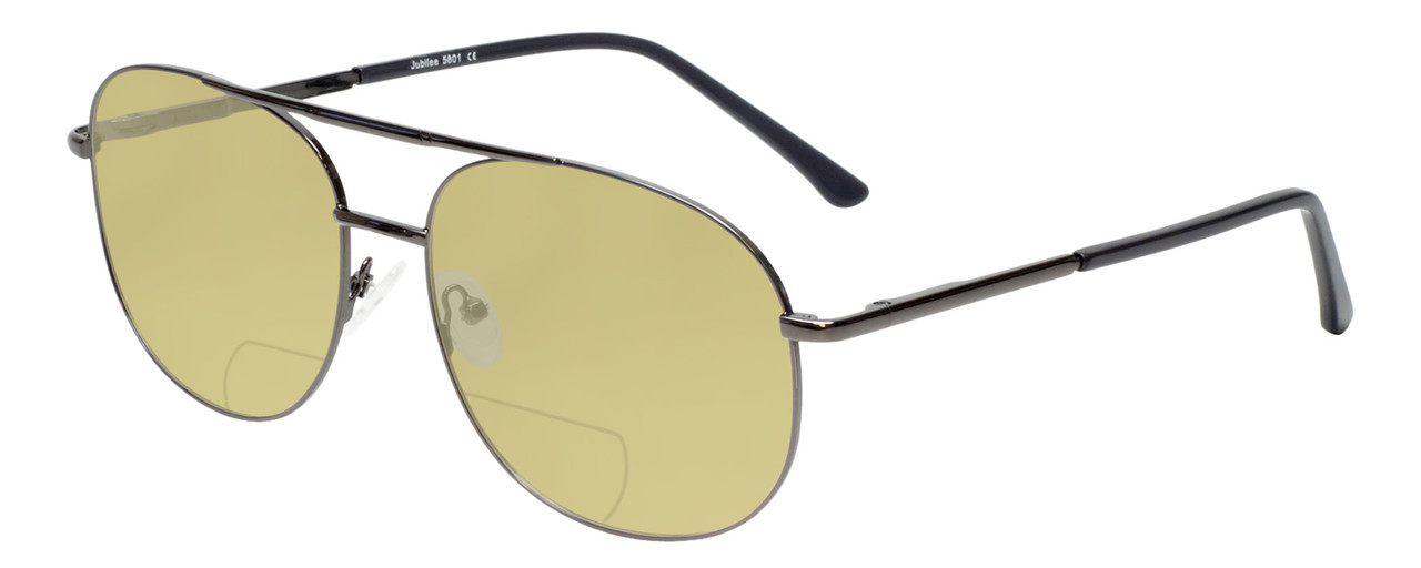 Jubilee BIG&TALL J5801 Men's Polarized Bi-Focal Sunglasses Gun Metal ...