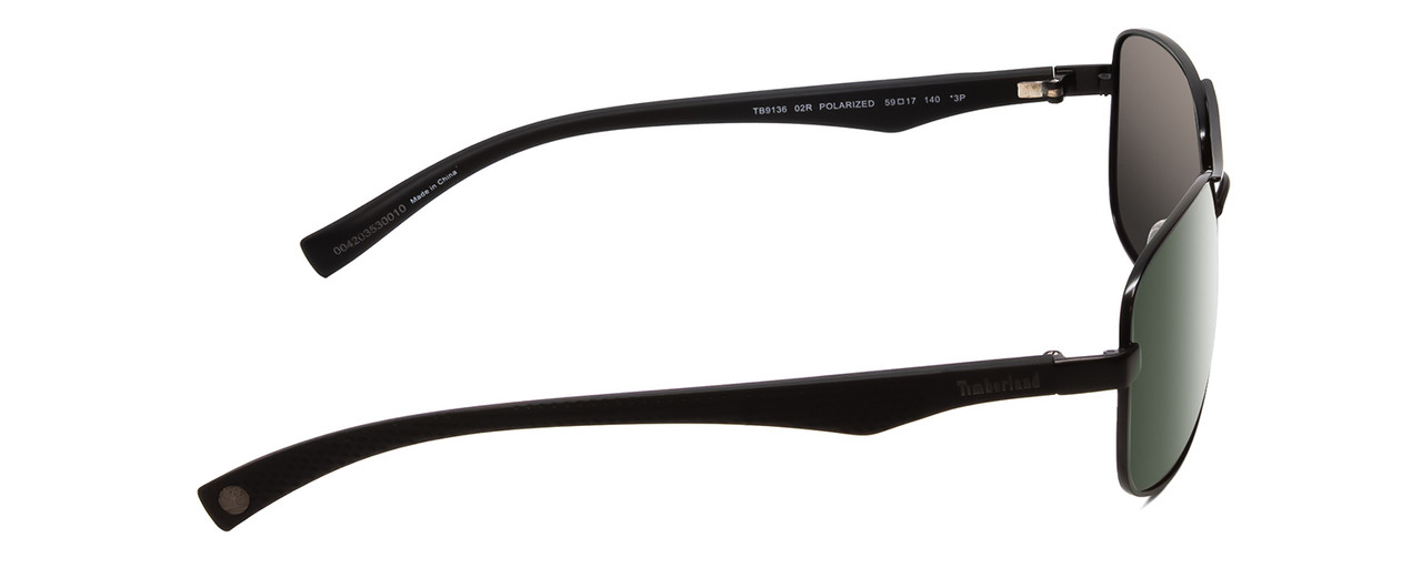 Timberland Tb9136 Designer Sunglasses In Matte Black Polarized Gray