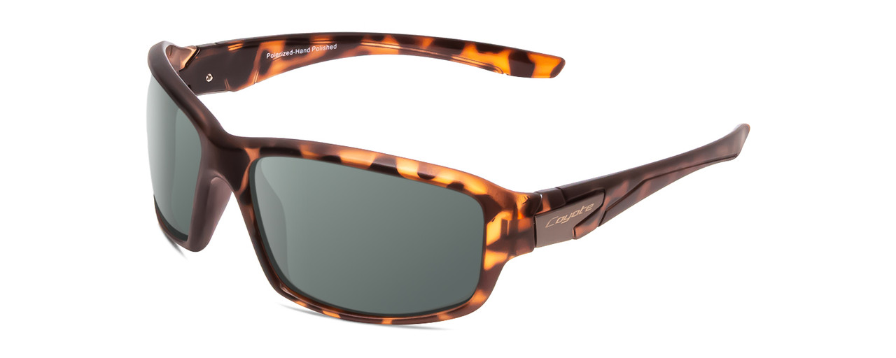 Coyote Cascade Unisex Wrap Polarized Sunglasses Tortoise 60 Mm Choose