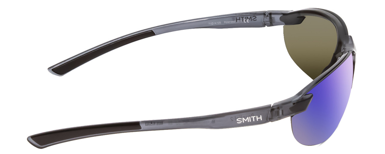 Smith Parallel 2 Sunglasses Mediterranean/Polarized Blue Mirror&Ignitor ...