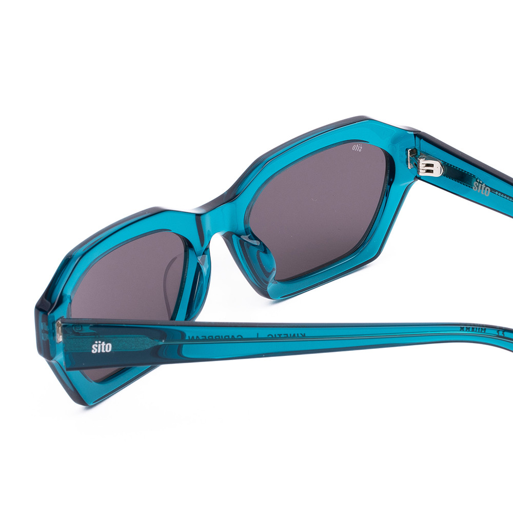 SITO SHADES KINETIC Polarized Square Sunglasses Caribbean Blue Crystal ...