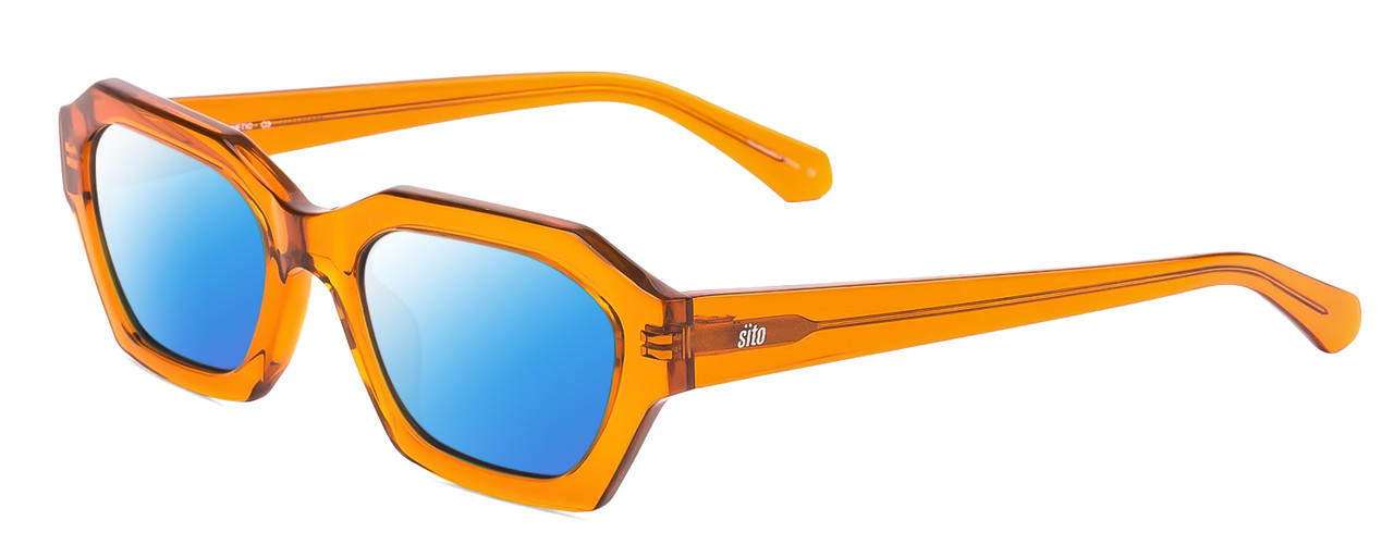 SITO SHADES KINETIC Unisex Square Polarized Sunglasses Amber Orange ...