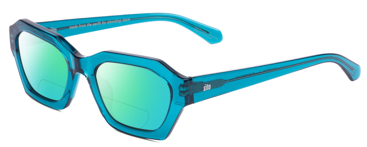 SITO SHADES KINETIC Unisex Square Polarized BIFOCAL Sunglasses Blue ...