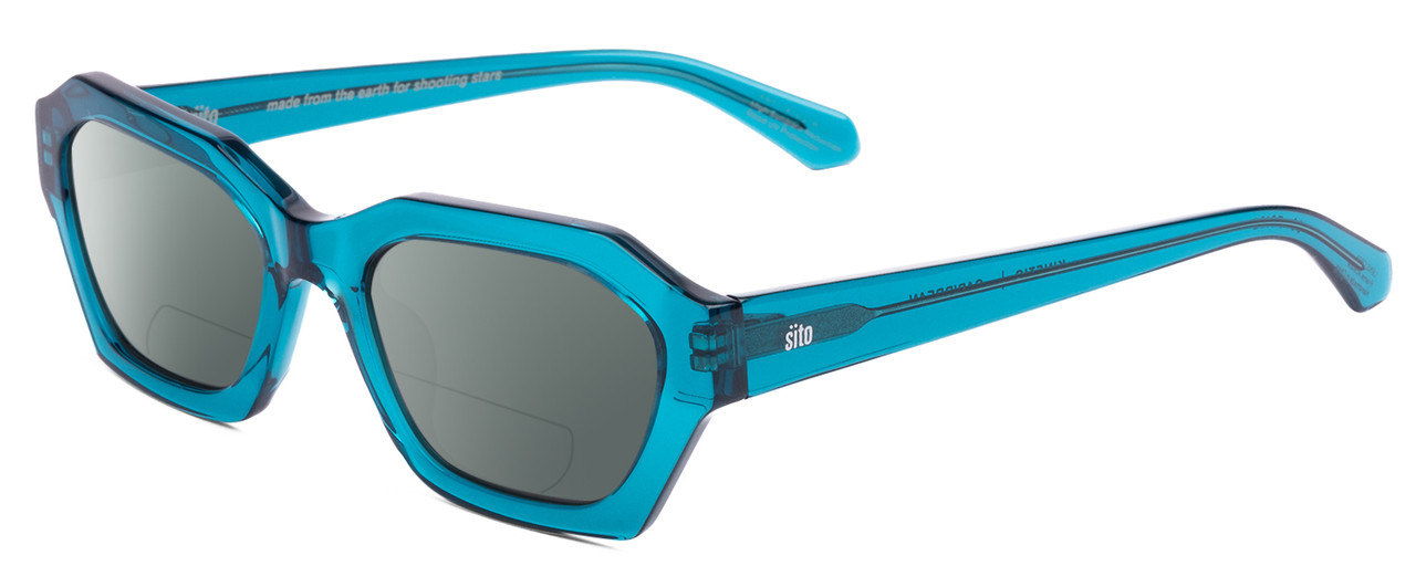 SITO SHADES KINETIC Unisex Square Polarized BIFOCAL Sunglasses Blue ...