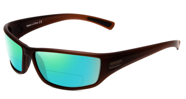 Bolle Python Designer Polarized BIFOCAL Sunglasses Chocolate Brown 67mm ...