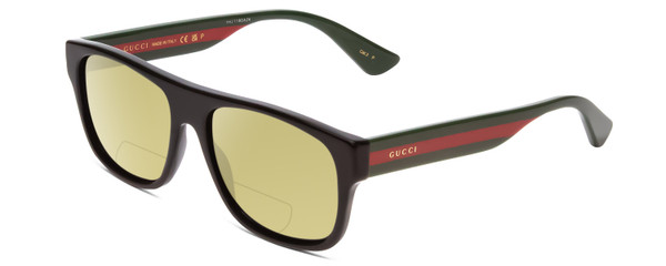 GUCCI GG0341S Unisex Polarized BIFOCAL Sunglasses Black Red Green 56mm ...