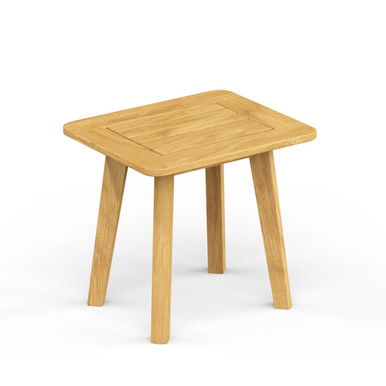 Foundations Teak Wood 20 x 17 in. Side Table - Fortunoff B2B