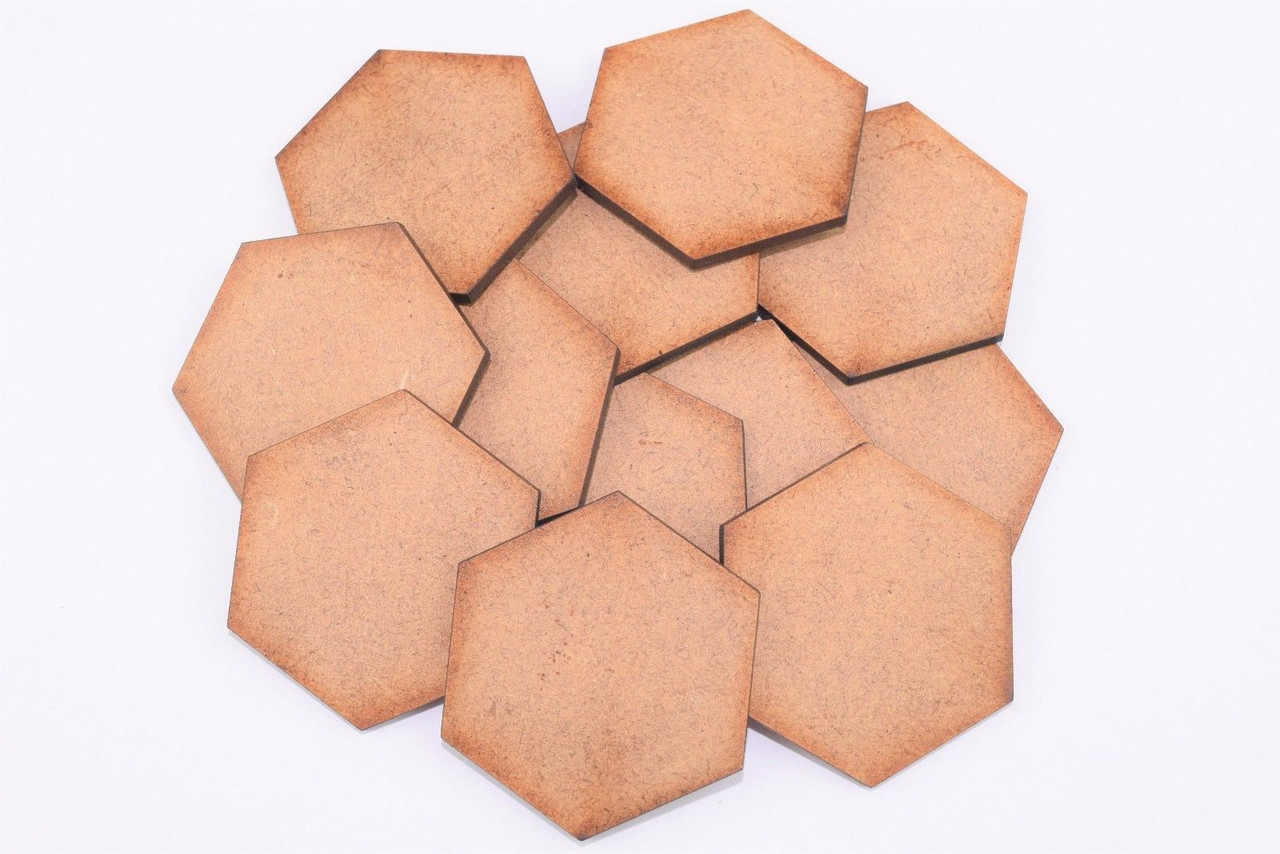 Selection of 2mm MDF Hexagon Bases - The Model Paint Shop