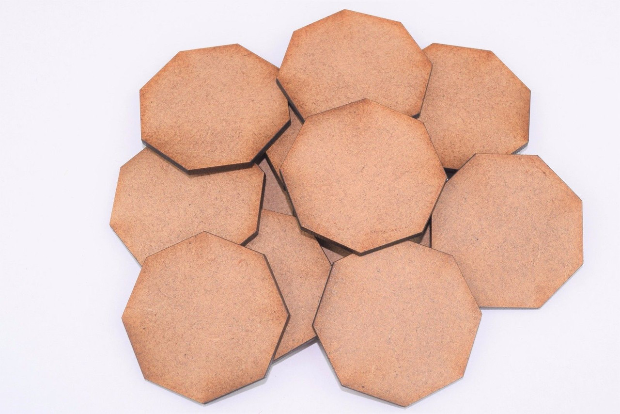 Selection of 2mm MDF Octagon Bases - The Model Paint Shop