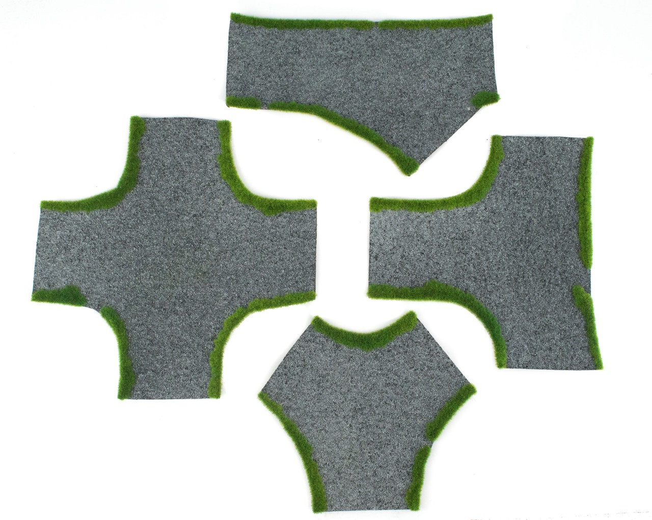 Road Straight Sections Set of 4