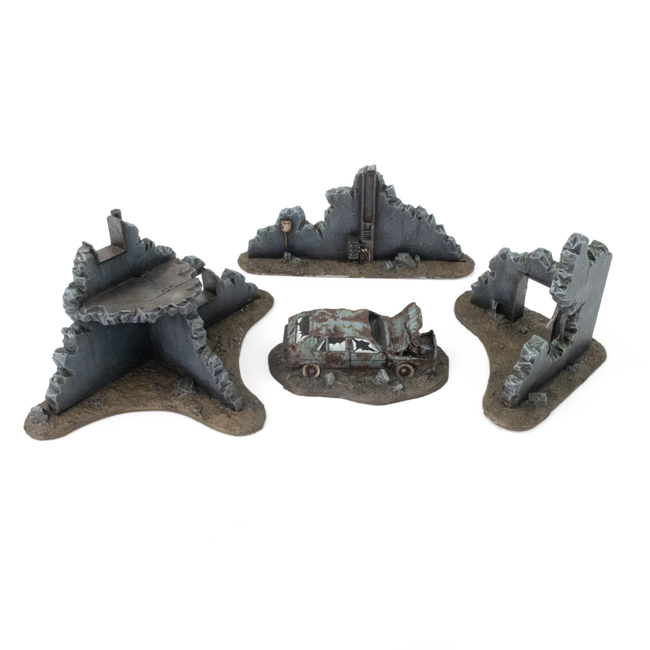 War Torn City Building and Car Set - The Model Paint Shop