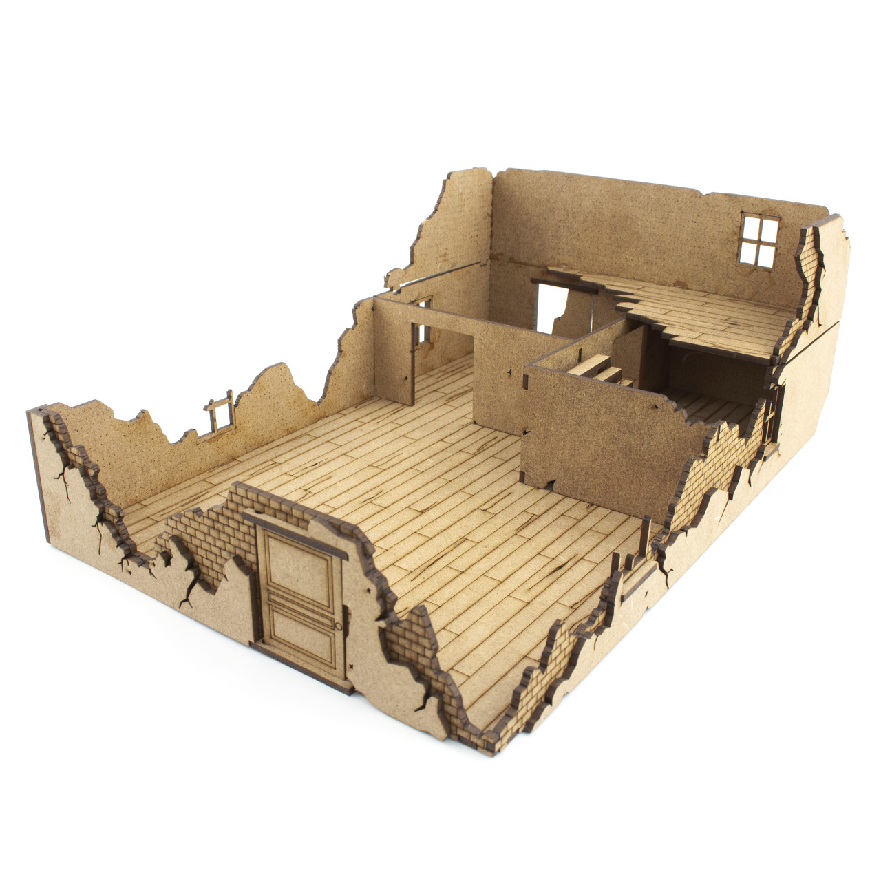 Destroyed MDF House 1 - 28mm - The Model Paint Shop