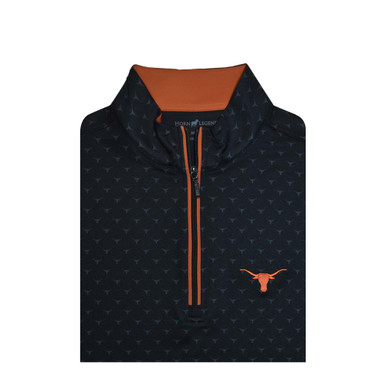 Texas Longhorns Black with Grey Custom Print Pullover