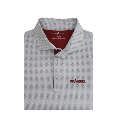 Arkansas OmaHogs White Extra Base Polo