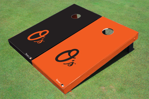 Baltimore Orioles O Alternating Solid Cornhole Boards