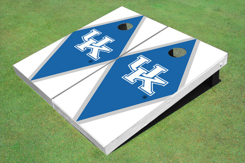 University Of Kentucky Blue And White Matching Diamond Cornhole Boards