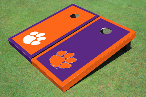 Clemson University Alternating Border Cornhole Boards