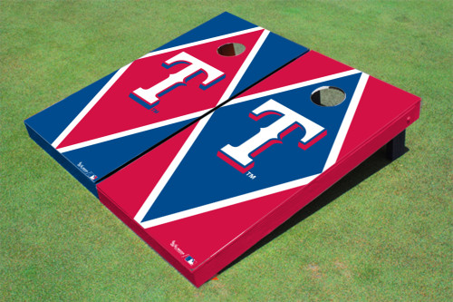 Texas Rangers T Alternating Diamond Cornhole Boards