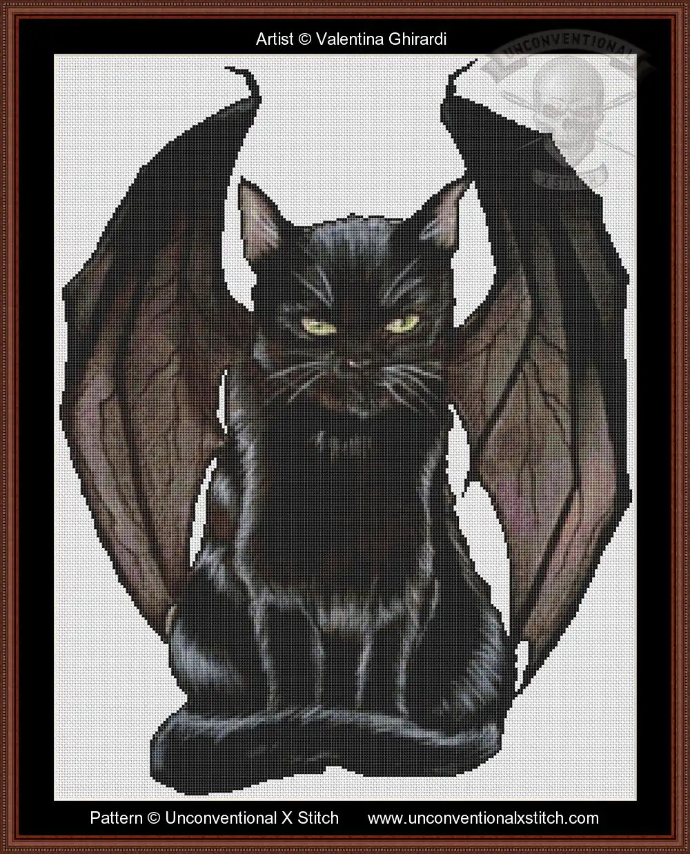 Cat Bat cross stitch pattern | Unconventional X Stitch