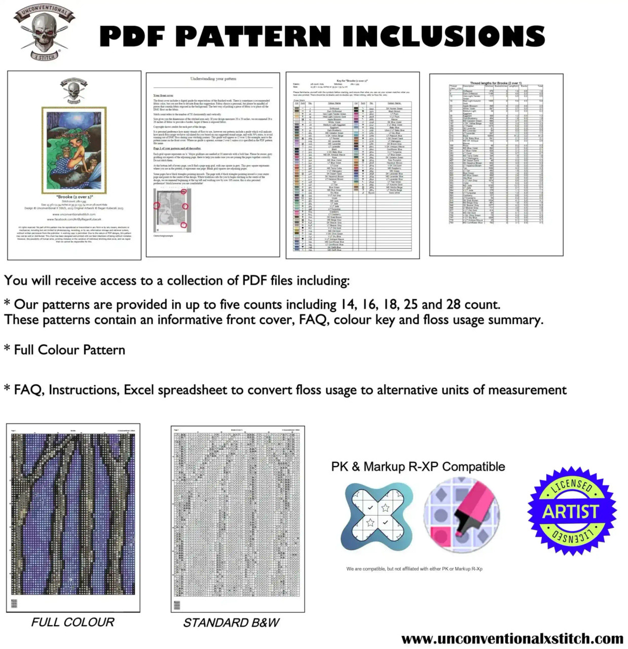 Jack-O-August cross stitch pattern | Unconventional X Stitch